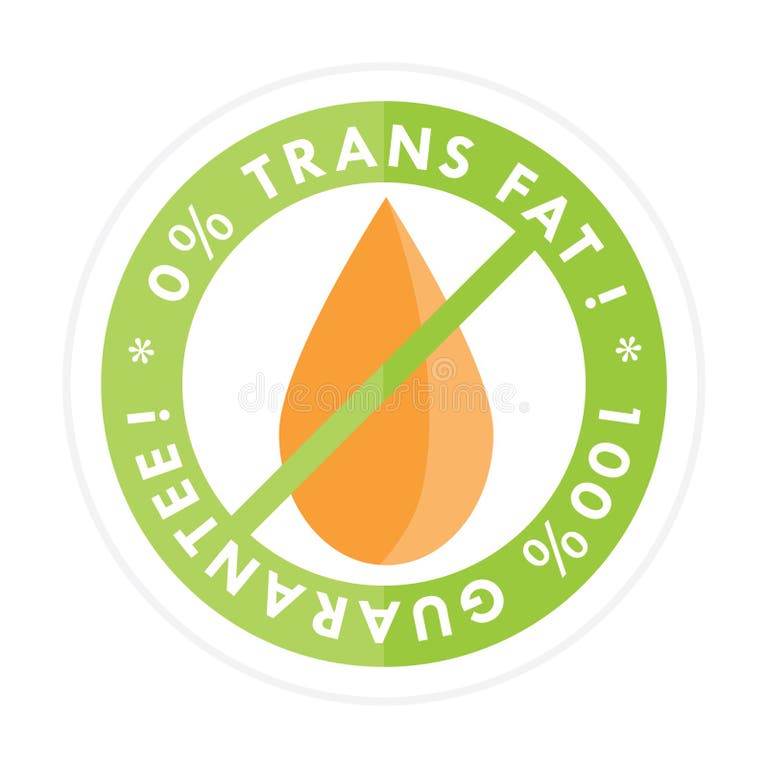 Trans Fat Free Label. Vector Illustration Decorative Design Stock ...
