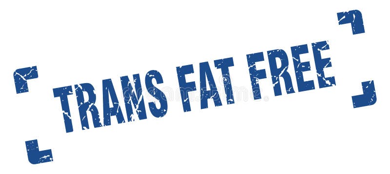 No Trans Fat Square Badge for Labeling Stock Illustration ...