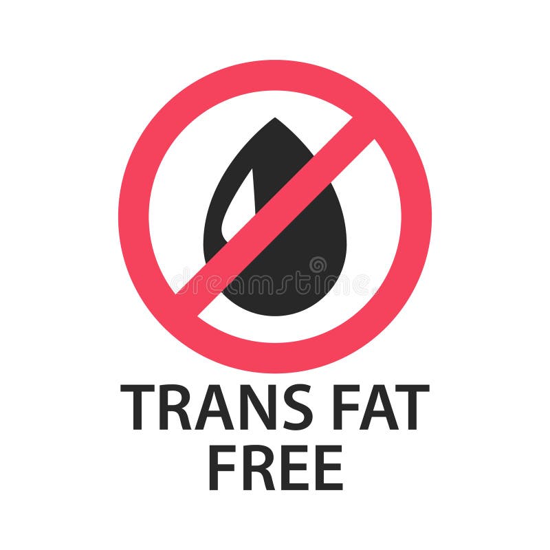 Trans fat free stop sign stock illustration. Illustration of advertise ...