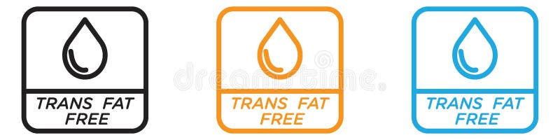 Trans Fat Free Vector Logo Set Collection for Web App Ui Stock Vector ...