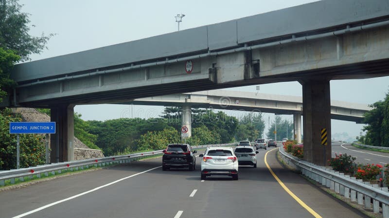 Trans Java Toll Road at Noon Editorial Stock Image - Image of green ...