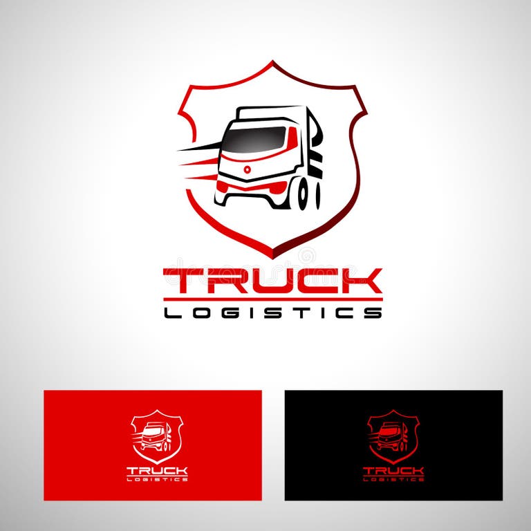 Trans.lastbil Logo Vector Design Vektor Illustrationer - Illustration ...