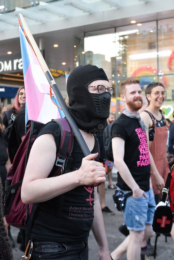 Trans March in Toronto editorial stock image. Image of bisexuality ...