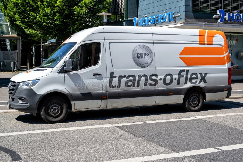 Trans-o-flex delivery van editorial image. Image of label - 224356810
