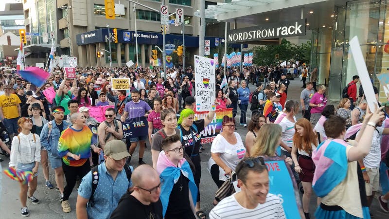 Trans parade in Toronto editorial photo. Image of nonbinary - 151123241