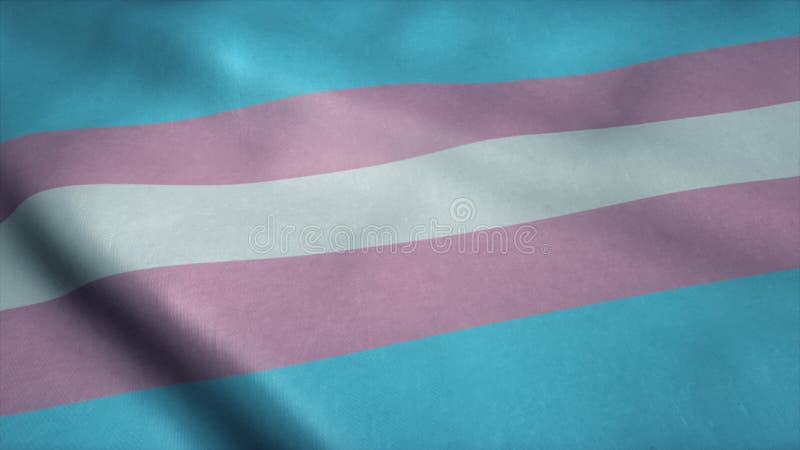 Trans Pride Flag Rainbow Waving. Sign of Trans People Seamless Loop ...