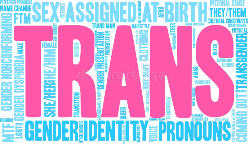 Trans Word Cloud stock illustration. Illustration of cultural - 136503243