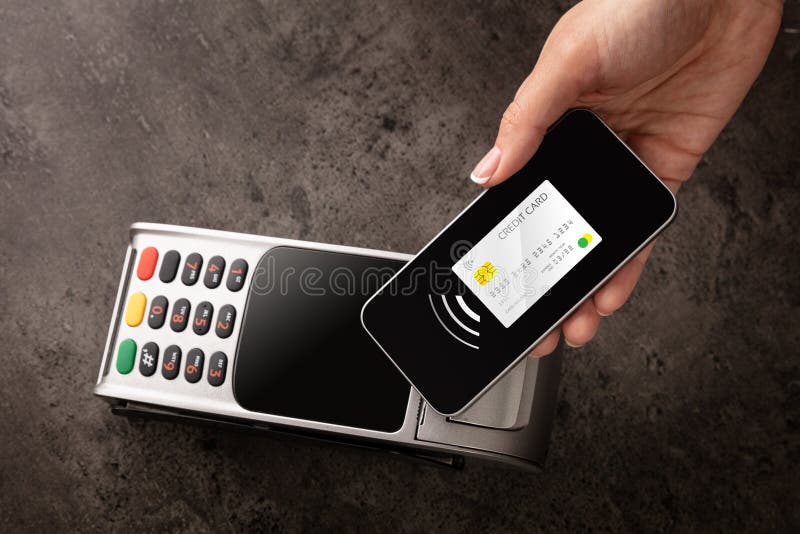 Transaction Completed With Mobile Credit Card Stock Image - Image of ...