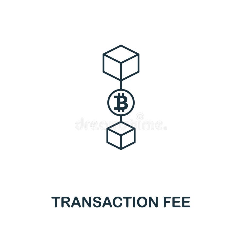 Transaction Fee Outline Icon Thin Line Style Design From Blockchain