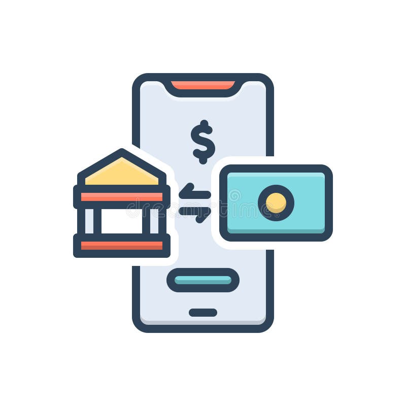 Color Illustration Icon for Transaction, Money and Transfer Stock ...