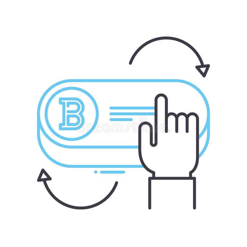 Transaction Line Icon, Outline Symbol, Vector Illustration, Concept ...