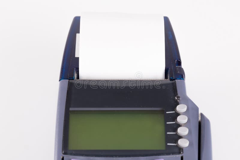 Transaction Paper on Credit Card Machine Stock Photo - Image of ...