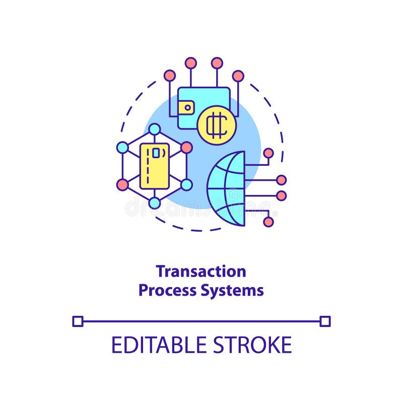 Transaction Process Systems Concept Icon Stock Vector - Illustration of ...