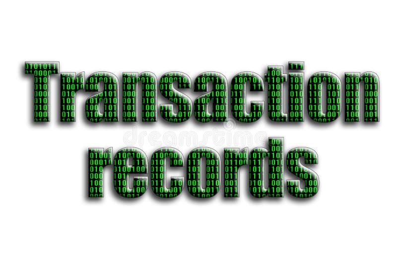 Transaction Records. the Inscription Has a Texture of the Photography ...
