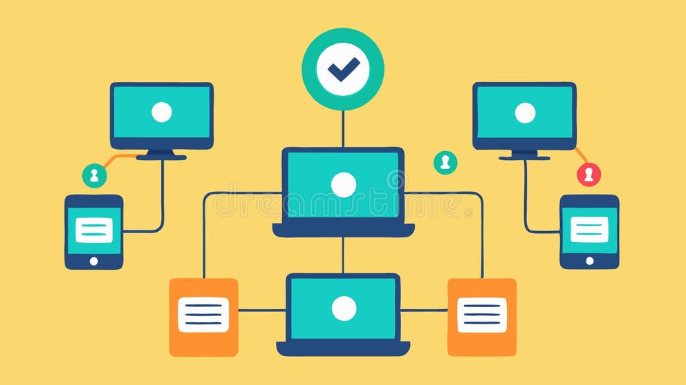 Transaction Verification a Graphic Depicting Multiple Computers Working ...