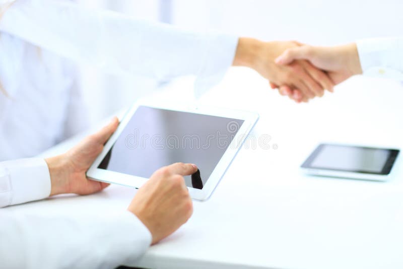 The Transaction Was Completed. Businessmen Shake Hands. Stock Photo ...