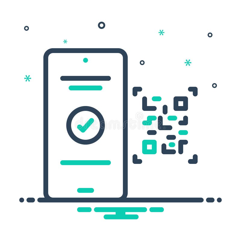 Mix Icon for Transactions, Proceedings and Qrcode Stock Vector ...