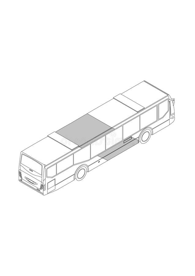 Transantiago Bus Isometric Vector Stock Vector - Illustration of ...