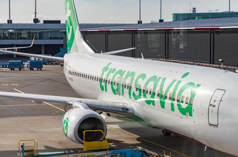 Transavia Plane editorial photo. Image of holland, schiphol - 263023476