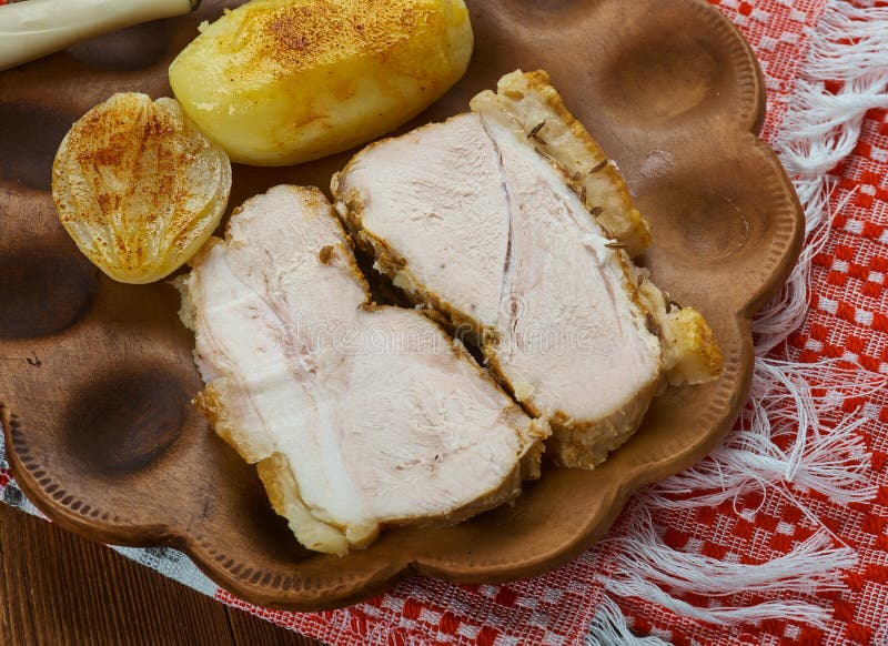 Transcarpathian Cold Boiled Pork Stock Image - Image of cuisine ...