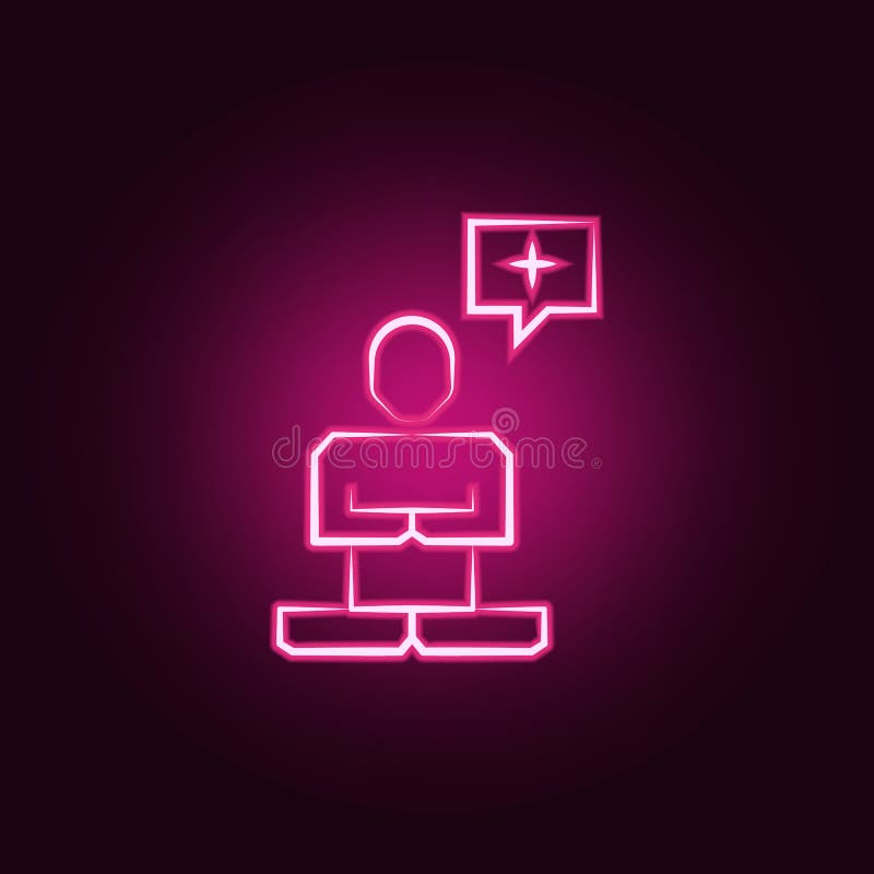 Transcendence Neon Icon. Elements of Mad Science Set Stock Illustration ...