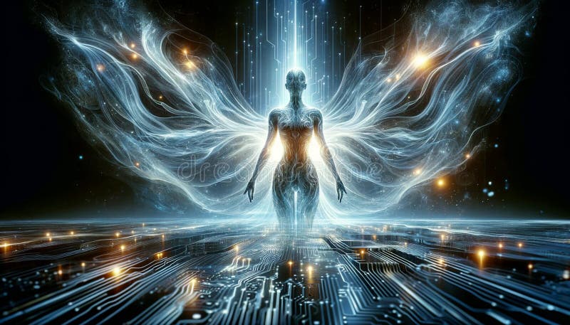Transcendence of Thought: ChatGPT S Digital Majesty Stock Illustration ...