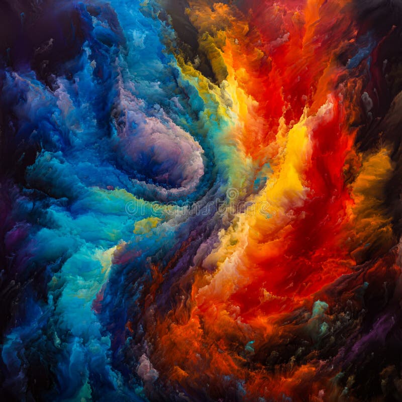 Transcendence of Vibrant Textures Stock Illustration - Illustration of ...