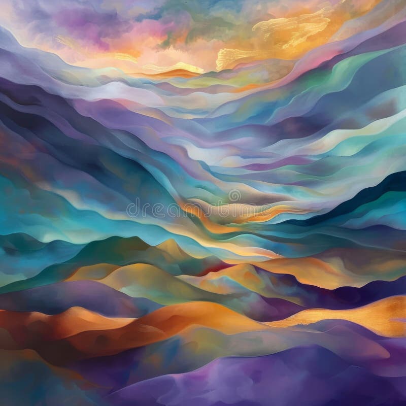 Ascent To Enlightenment: Journey through Transcendent Hues Stock Photo ...