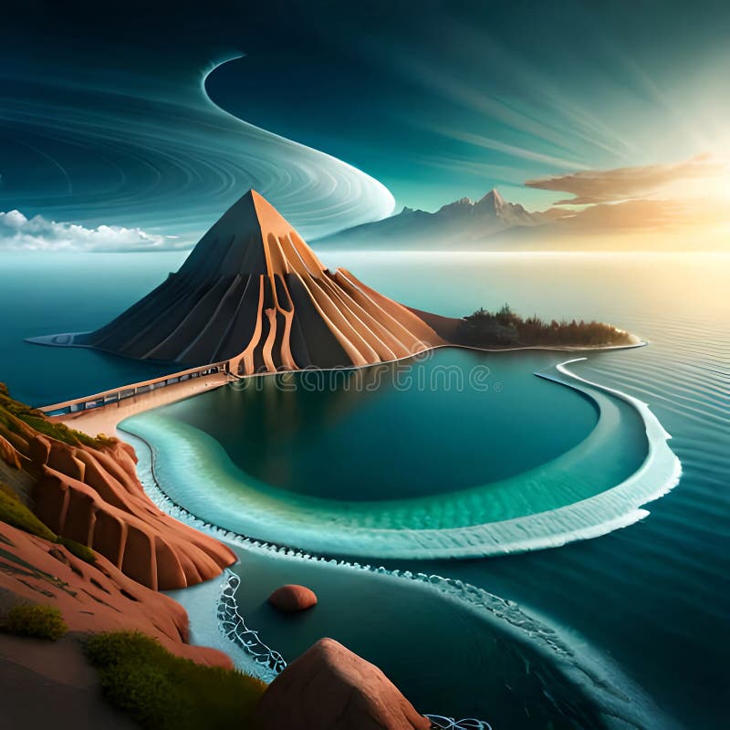 A Transcendent Dreamscape an Abstract 3D Creation with Otherworldly ...