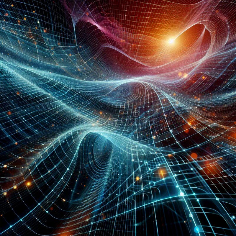 Transcendent Gradient and Particle Flow Stock Illustration ...