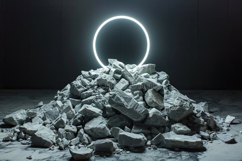 Transcendent Rock Formation: Mesmerizing Loop of Crumbling Stones and ...