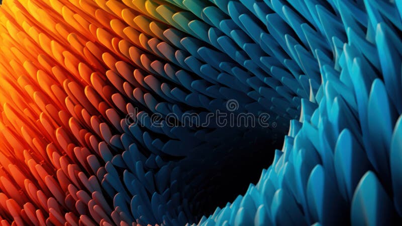 Transcendent Transitions: a Vivid Blue-to-Orange Parametric Art ...
