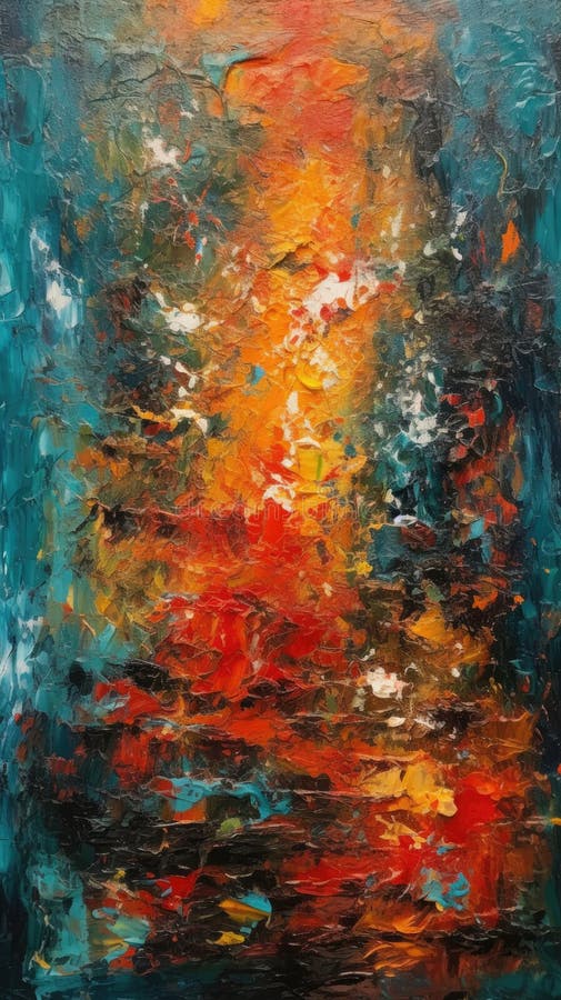 Transcendental Impressionism Abstract Acrylic Artwork for Love-Themed ...
