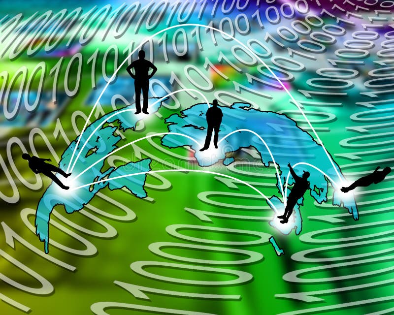 Transcontinental Transmission of Data Stock Photo - Image of enter ...