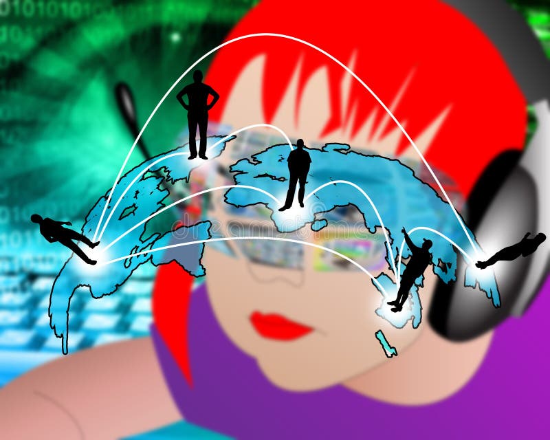 Transcontinental Transmission of Data Stock Photo - Image of enter ...