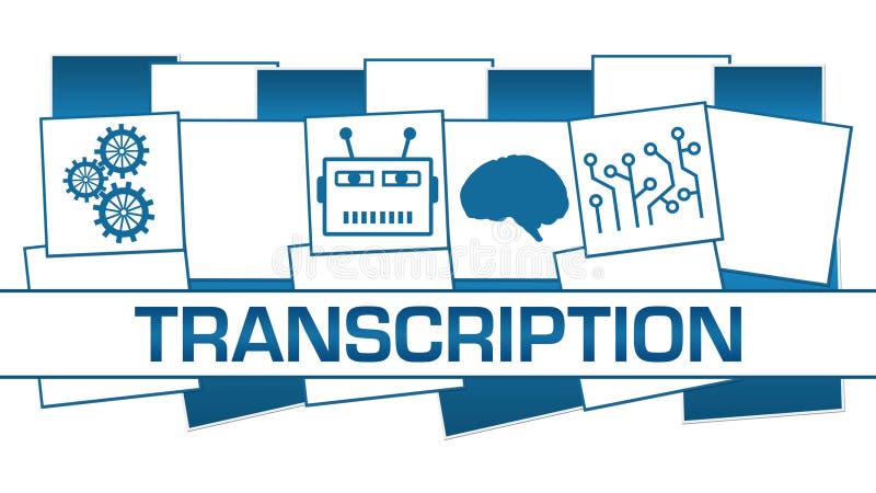 Transcription Technology Symbols Blue Squares Blinking Text Stock Video ...