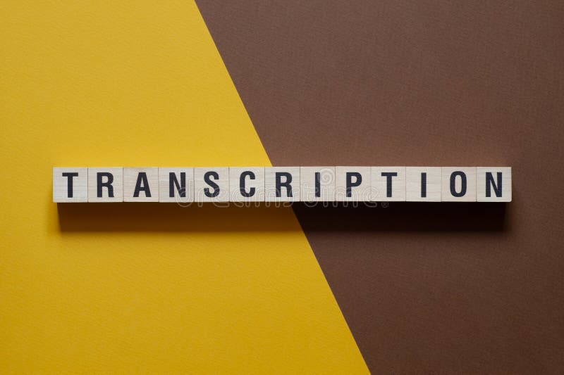 Transcription - Word Concept on Cubes Stock Photo - Image of texture ...