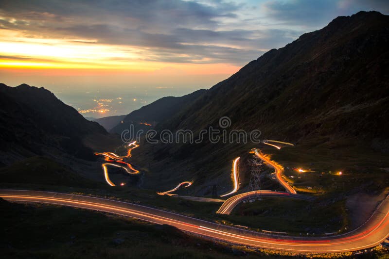 Long Exposure of Transfagarasan Mountain Road Stock Image - Image of ...