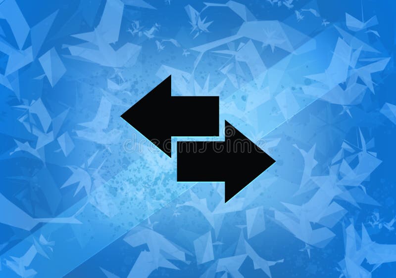 Transfer Aesthetic Abstract Icon on Blue Background Stock Photo - Image ...