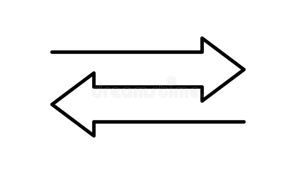 Transfer Arrow Icon. Double Reverse Symbol. Data Transfer Linear Icon ...