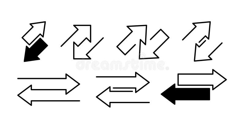 Transfer Arrow Icon. Double Reverse Symbol. Data Transfer Linear Icon ...
