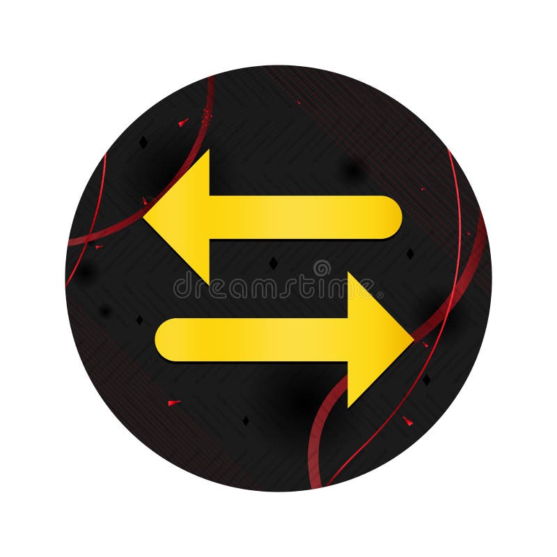 Transfer Arrow Icon Elegant Black Round Button Stock Vector ...