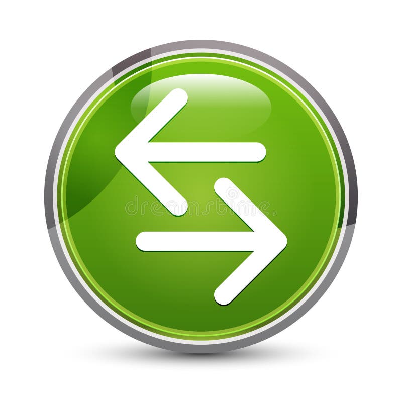 Transfer Arrow Icon Shiny Bright Orange Round Button Illustration Stock ...