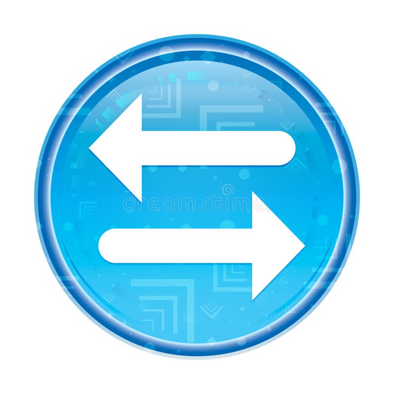 Transfer Arrow Icon Flat Black Round Button Vector Illustration Stock ...