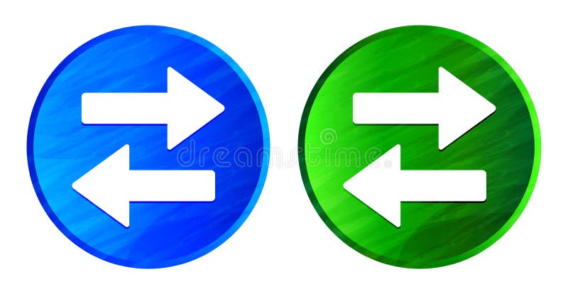 Transfer Arrow Icon Grunge Texture Round Button Set Illustration Stock ...
