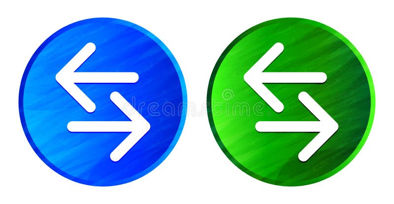 Transfer Arrow Icon Grunge Texture Round Button Set Illustration Stock ...