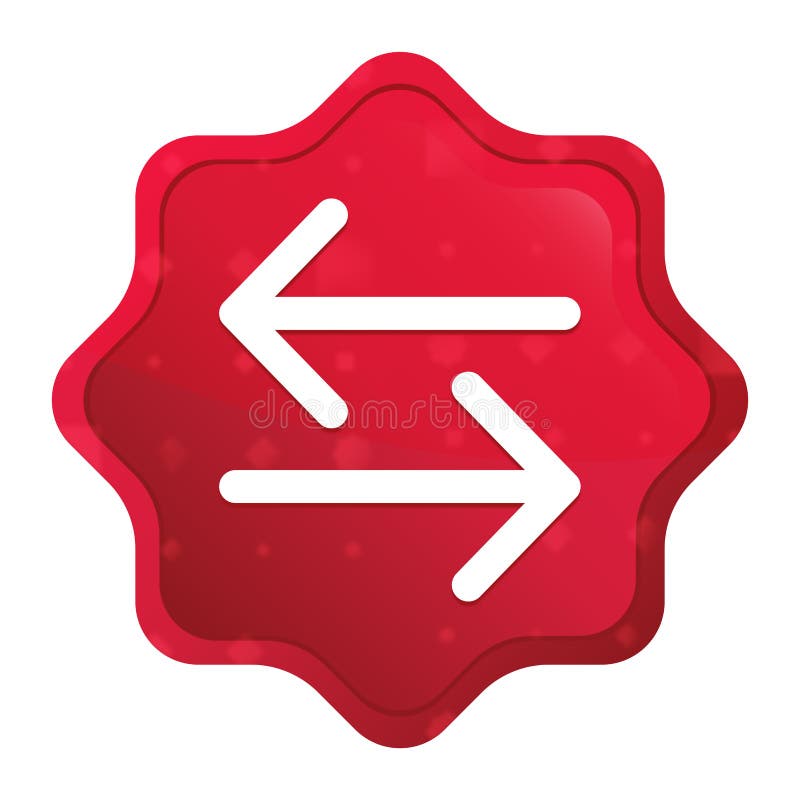 Transfer Arrow Icon Misty Rose Red Starburst Sticker Button Stock ...