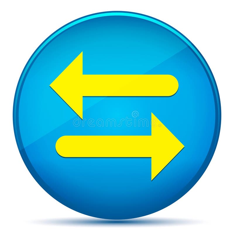 Transfer Arrow Icon Modern Flat Cyan Blue Round Button Stock ...