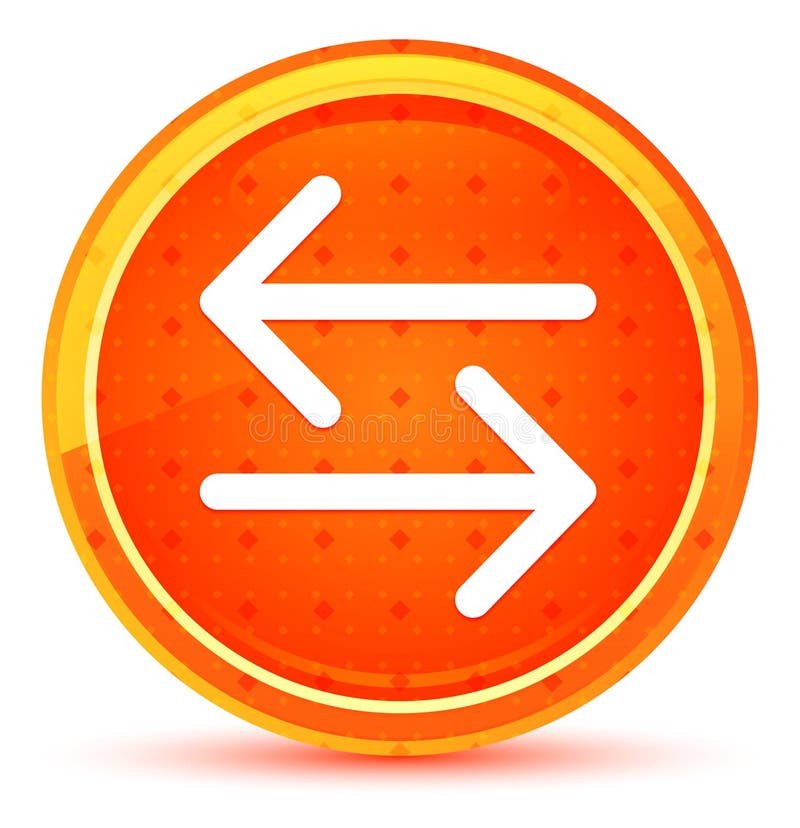Transfer Arrow Icon Natural Orange Round Button Stock Illustration ...