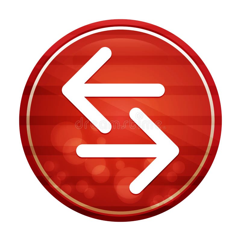 Transfer Arrow Icon Shiny Bright Orange Round Button Illustration Stock ...